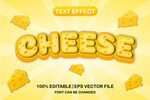 Cheese effect text editable vector free download