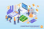 Construction budget cartoon vector free download