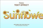 Sunflower text effect vector free download