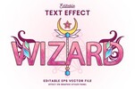 Wizard text effect vector free download