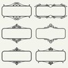 Different decorative patterns and rectangular frames vector free download