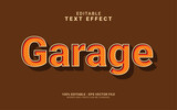 Garage vintage text style effect vector free download