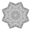 Octagonal mandala silhouette pattern vector free download