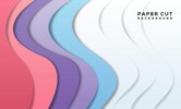 Paped cut background vector free download
