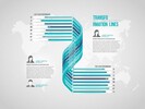 Transformation lines infographic vector free download