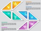 Different color triangle combinations infographics vectors free download