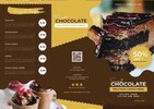 Sweet chocolate restaurant menu vector free download