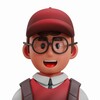 Student 3D professions icon vector free download