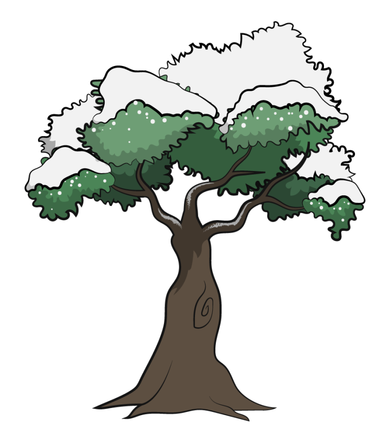 Snowy tree clipart free download
