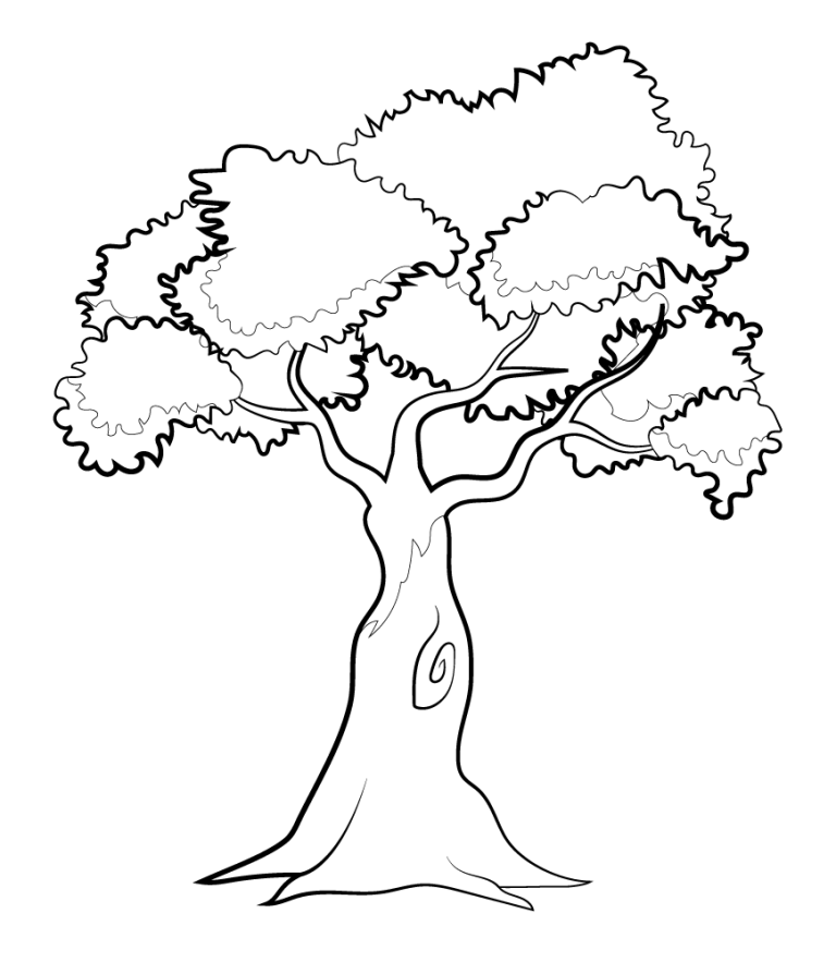 Tree black and white clipart free download