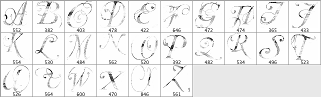 Stressed Out Letters Photoshop Brushes free download